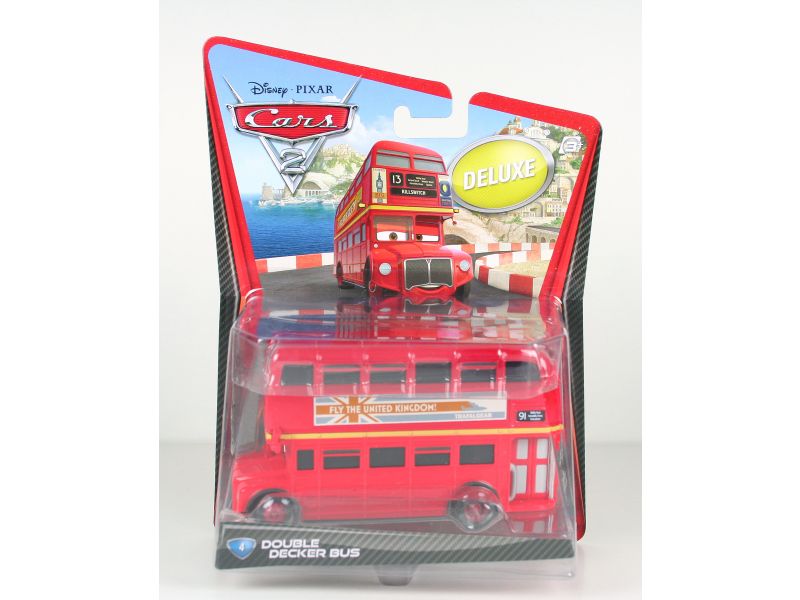 DISNEY CARS 2 MOVIE - DOUBLE DECKER LONDON BUS TOPPER DECKINGTON DELUXE ...